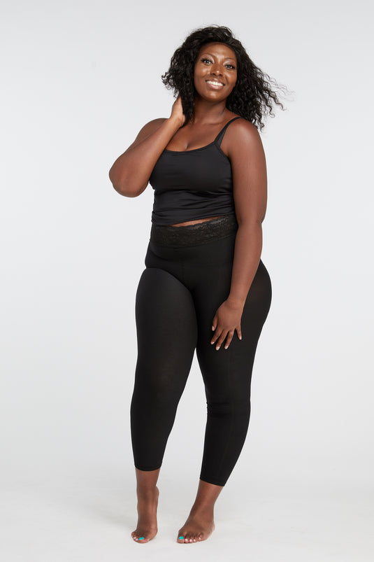 Footless Tights in Black Opaque | Comfortable Luxe Waistband | Hipstik ...